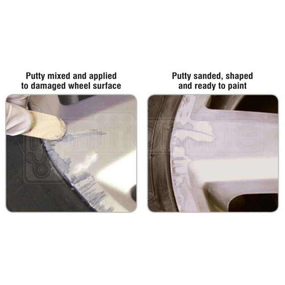 E-Tech Alloy Wheel Repair Putty Fast Setting Hardening Filler - 10cm ...