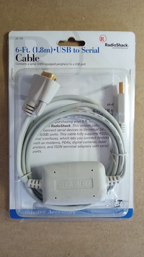 Gold Plated USB-A to Serial DB-9 Connector, 6 foot Cable NEW Sealed ...