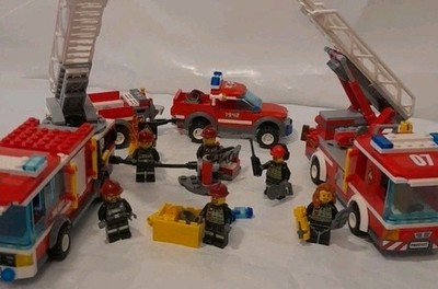 Lego Fire Sets 60002 Off RoadRescue 7942 & Fire Truck 60107. With 6 ...