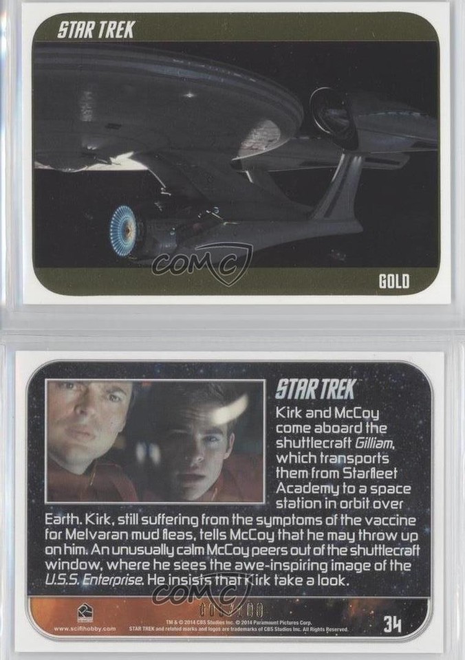 2014 Star Trek Movies (Reboots) Gold 5/100 Dr Leonard McCoy Captain ...