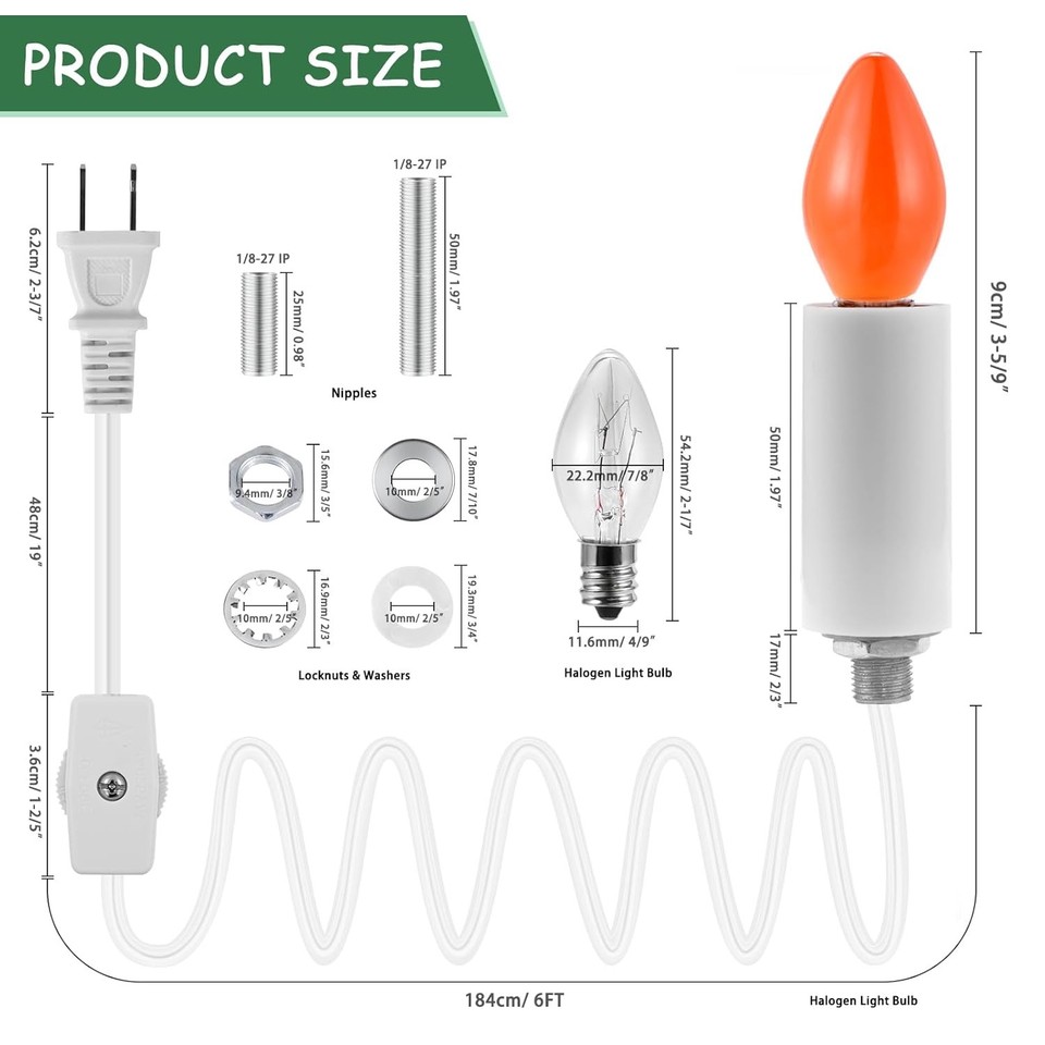Ceramic Tree Lights - Night Light Rewire Kit with E12 Candelabra Base ...