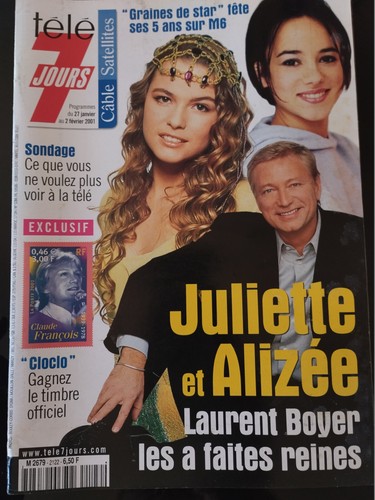 Télé 7 Jours 27/01/2001; Juliette et Alizée/ Claude François Jr/ L ...
