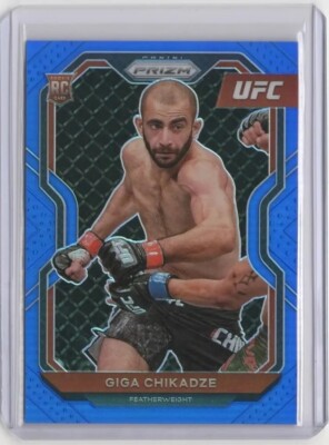 2021 Panini Prizm UFC Giga Chikadze Rookie Card RC Blue Prizm 054/199 ...