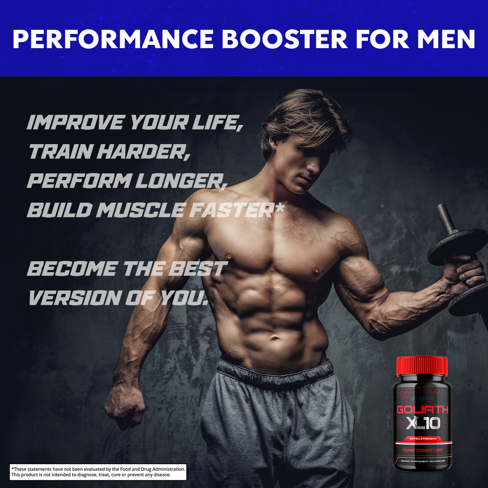 Goliath XL10 Pills For Men Advanced Vitality Support Supplement 180 ...