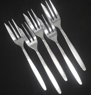 Monogram Stainless Korea Pie Fork set of 5. 5.5" Long | eBay