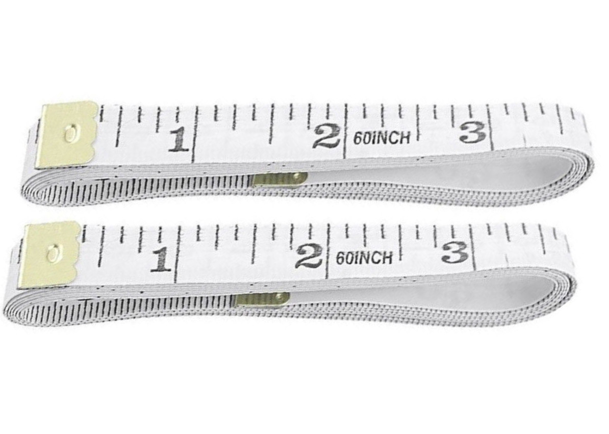 WHITE BODY MEASURING RULER SEWING CLOTH TAILOR TAPE MEASURE SOFT FLAT ...