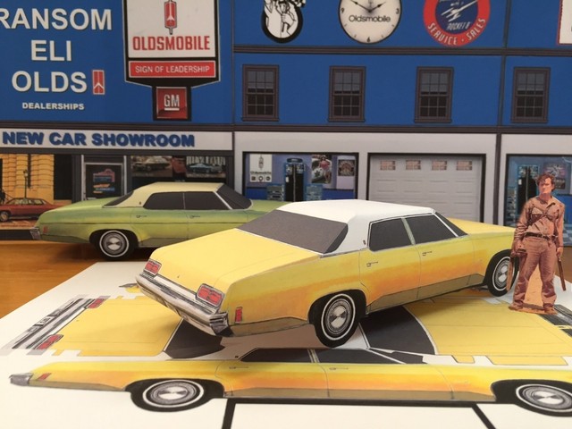 Papercraft 1973 Oldsmobile Delta 88 4dr EVIL DEAD MOVIE CAR Paper Car ...
