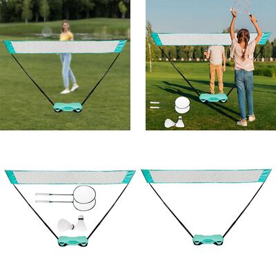 Portable Badminton Net Set with Storage Base Foldable Badminton Net ...