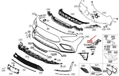 MERCEDES-BENZ CLA C118 Stoßstangenträger vorne rechts A1188853601 NEU ...