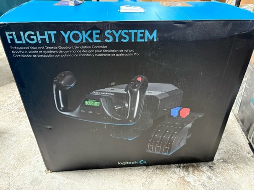 Logitech Flight Yoke System Professional Simulation "For parts or not ...