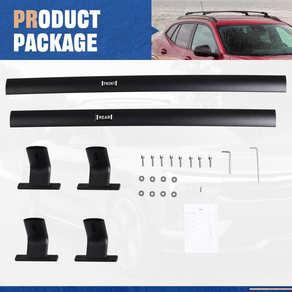 2PCS Cross bar for 2024 2025+ Chevy Trax Roof Rack Rail Cargo Rack ...