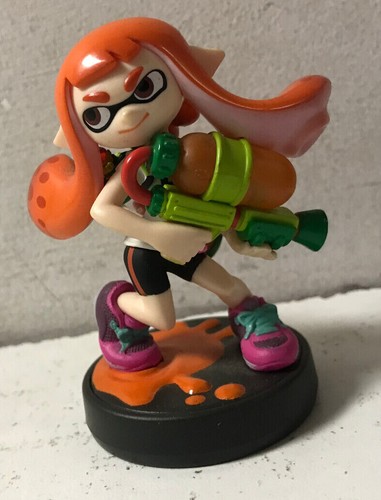 Amiibo Splatoon Inkling Girl Orange Super Smash Bros Figurine Nintendo ...