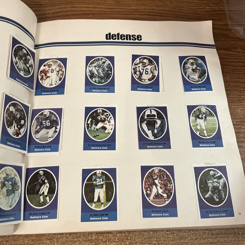 1972 Complete NFL Action Football Stamps Stuck in Album | eBay