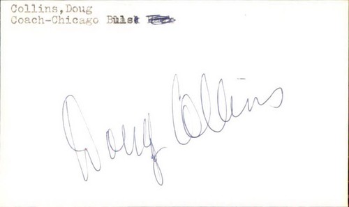 Doug Collins Signed 3x5 Index Card Cut 76ers Autograph Den | eBay