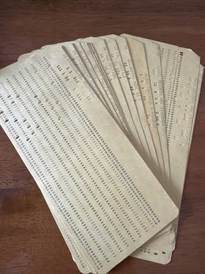 VINTAGE IBM COMPUTER Punch Card LOT - USED - YELLOW 5081 BSC | eBay