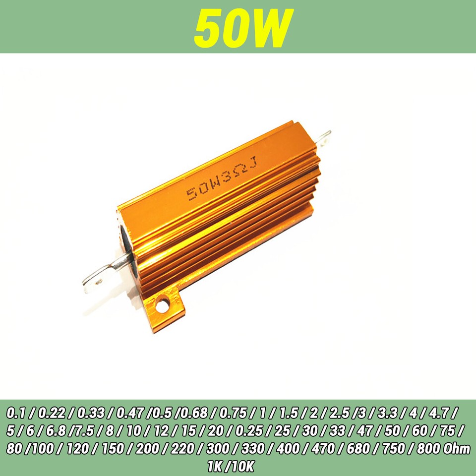 5/10 ~500W Watt High Power Aluminum shell Wirewound Metal Resistor 0.1 ...