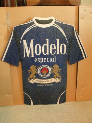 MODELO ESPECIAL BEER WOOD WOODEN SOCCER JERSEY T-SHIRT WALL SIGN DECOR ...