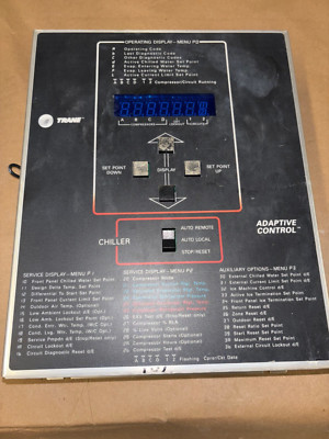 TRANE CHILLER ADAPTIVE CONTROL PANEL DISPLAY X13650362-01 REG G 6200 ...