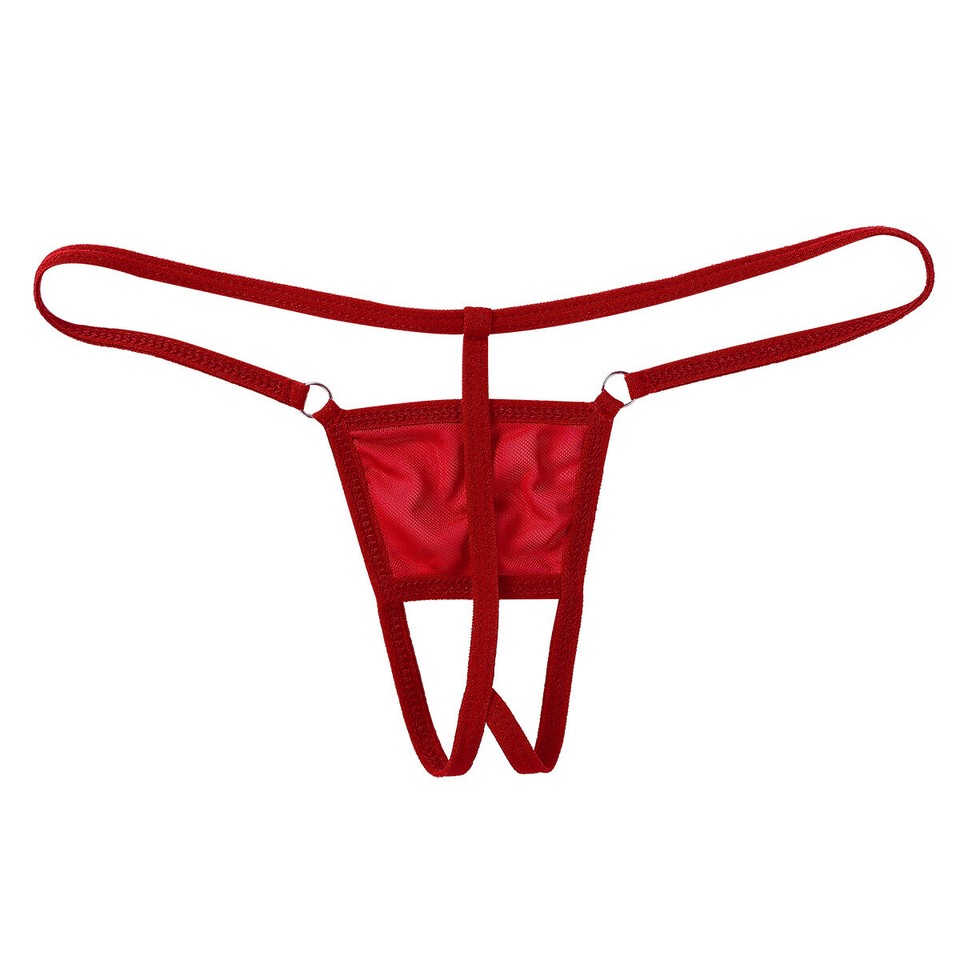 Men's See Through Sheer Mesh Pouch Thong Underwear G-string Micro ...