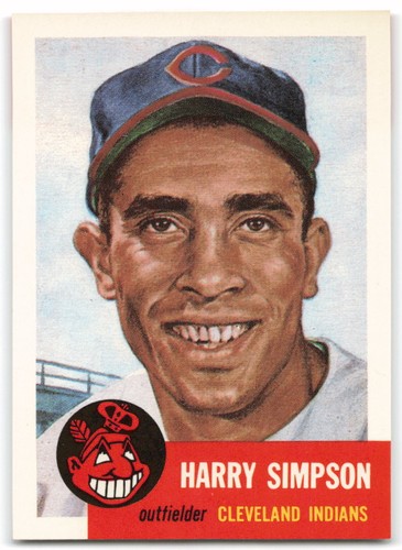 1991 Topps Archives 1953 #150 Harry Simpson Bio white text Cleveland ...