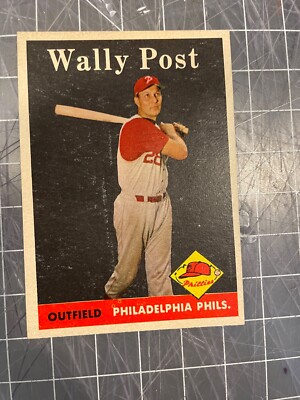 1958 TOPPS #387 WALLY POST PHILADELPHIA PHILLIES BASEBALL CARD NM | eBay
