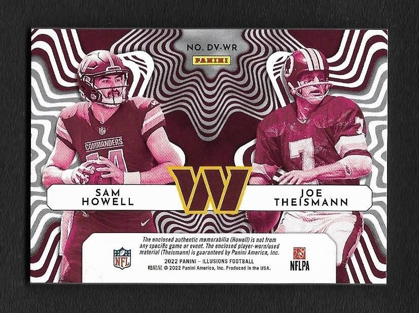 Joe Theismann Signed Auto 2022 Illusions Deja Vu Jersey Card #46/75 ...