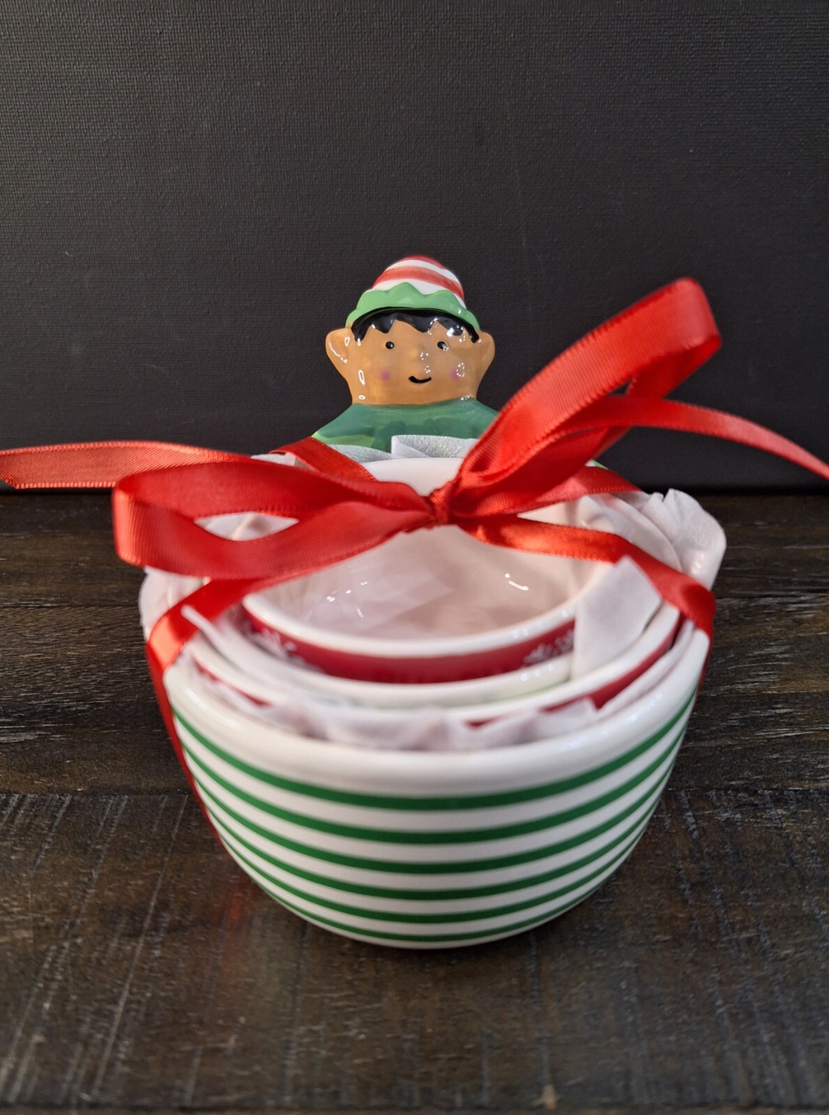 Holiday Time Nesting Christmas Elf Measuring Cups Graduated sizes New ...