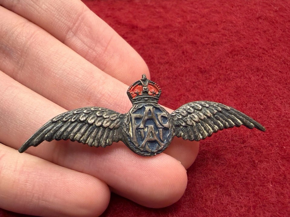 WW2 Original ROYAL AUSTRALIAN AIR FORCE (RAAF) WINGS Stg Silver ...
