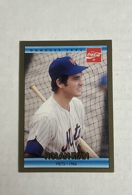 1992 Donruss Coca-Cola Nolan Ryan #1 MLB Baseball Card New York Mets ...