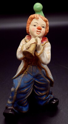 Glazed Clown With Trumpet Figurine. Perfect Condition! | eBay