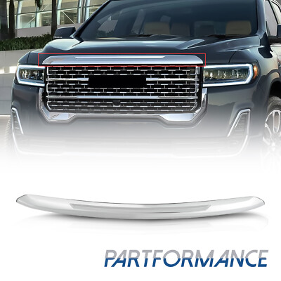 Front Bumper Upper Grille Cover Trim Hood Molding For 2020-2023 GMC ...