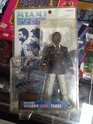 2006 Mezco Miami Vice Ricardo Rico Tubbs With Black Jacket Figure In ...