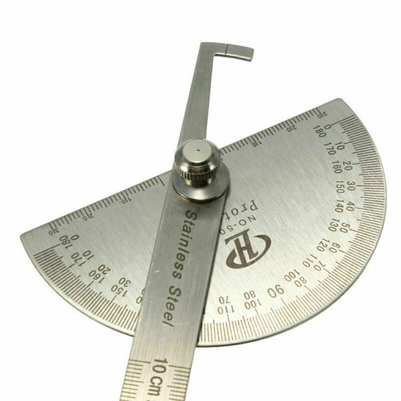 180°Engineers Protractor Metal Angle Ruler Meter Finder Measuring ...