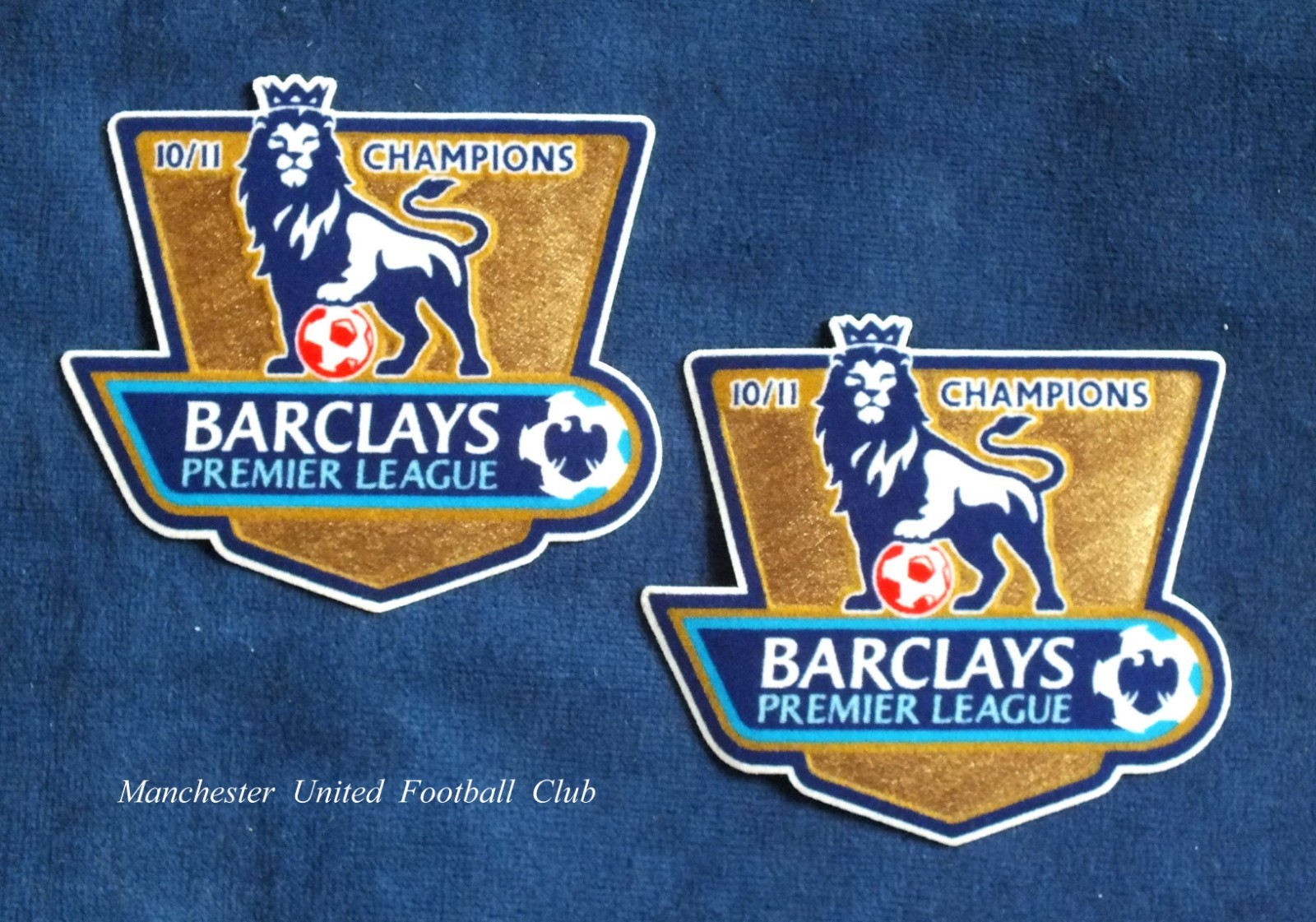 SportingID EPL 2010-2011 Champions Replica Size Patches Manchester ...