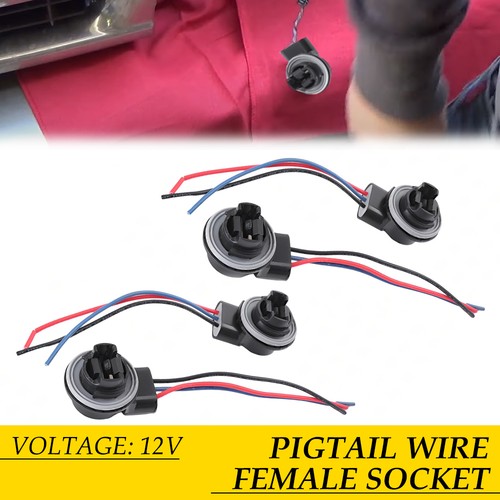 4PCS Bulb 3157 Socket Front Brake Turn Signal Light Harness Wire Plug ...