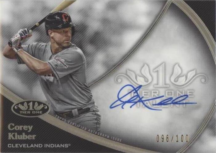 2020 Topps Tier One - Tier One Talent Autographs Corey Kluber #T1TA-CK ...