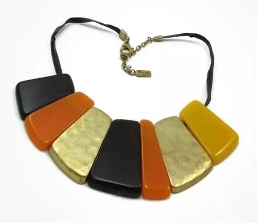 KENNETH COLE-New York Vintage Necklace Geometric Natural Colors 20” L ...