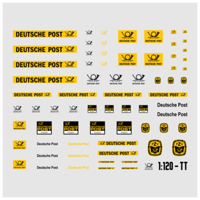 Waterslide Decal 1:120 TT - DDR Deutsche Post Set - W50 Truck LKW ...