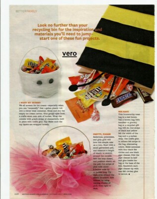 M&M magazine ad M&M's DIY IDEAS 2011 mms candy print page vtg DO IT ...