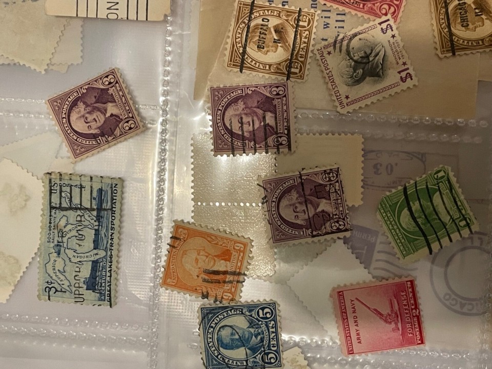 50-80 Year Old US Mint Vintage Stamp Collection in Envelopes Buy 3 get ...