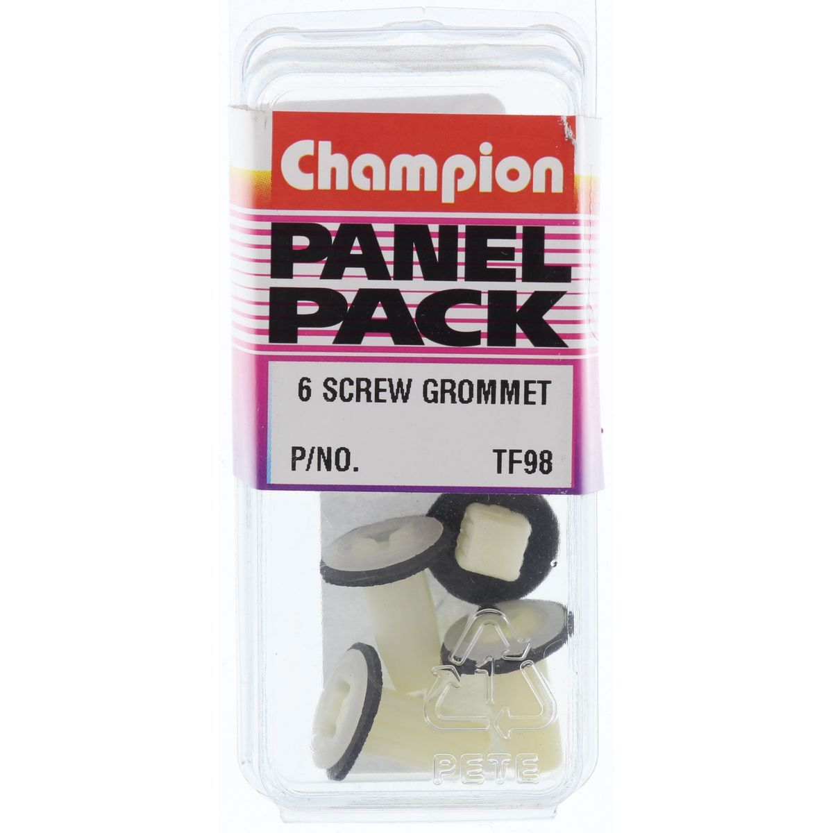 Champion Fasteners Screw Grommet Clear Len: 18mm Hole: 7mm Head: 13mm ...
