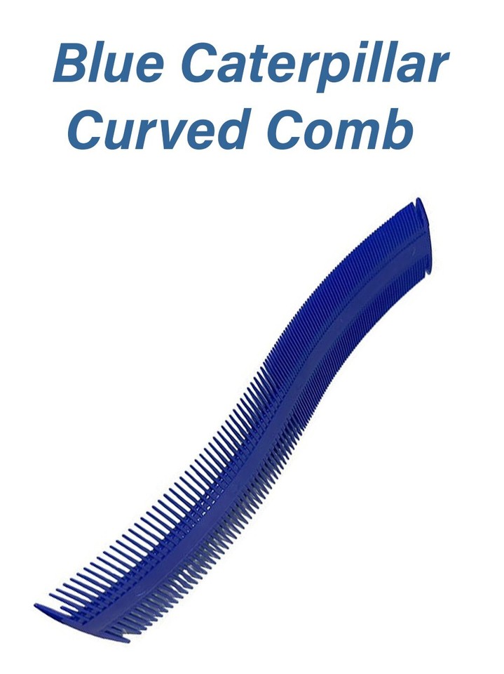 Blue Curved Comb - All Purpose Combs, All Hair Types, Detangling ...