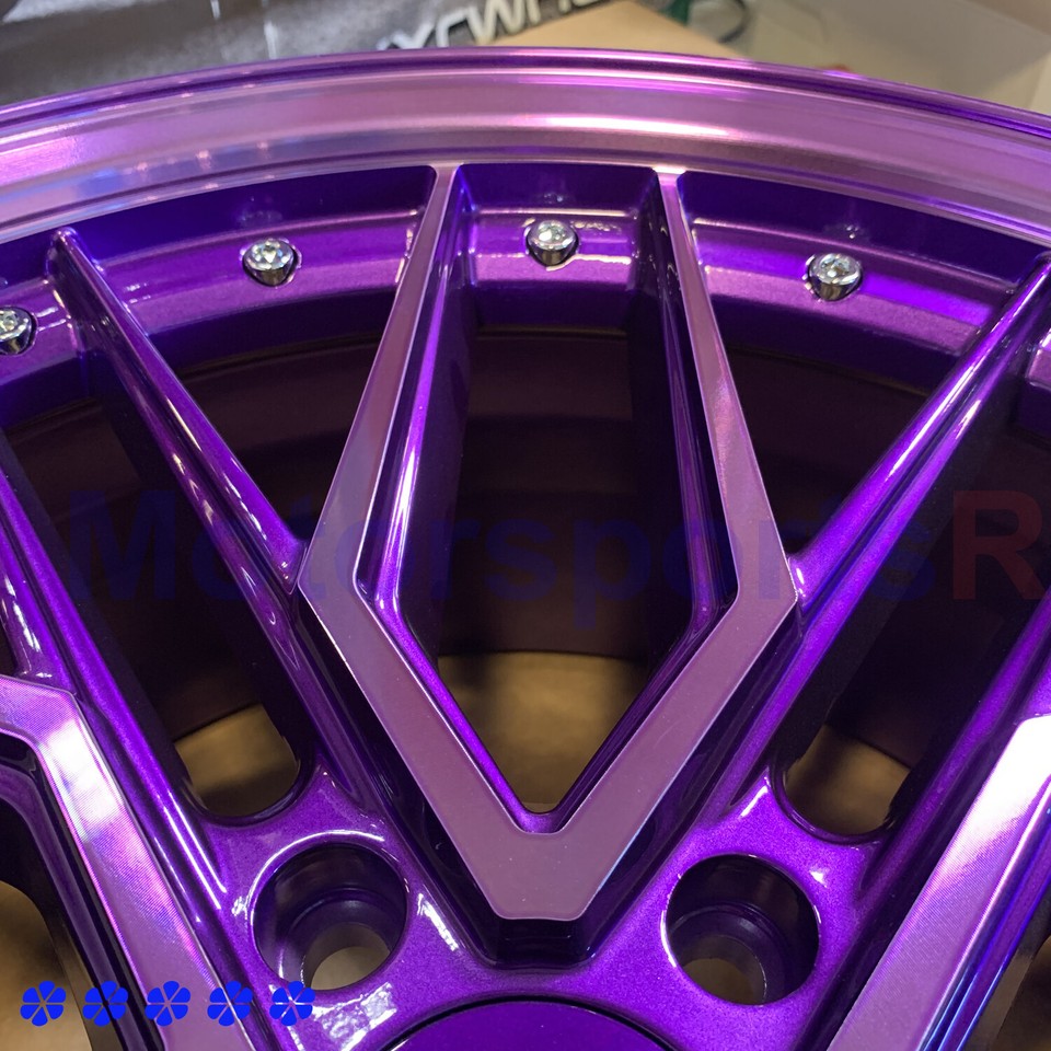 XXR 571 18 x8.5 +35 5x112 Purple wheels 5x112 Rims VW Volkswagen Passet ...