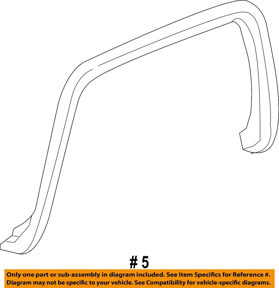 GMC GM OEM Sierra 1500 Bed-Wheel Fender Flare Arch Opening Molding Left ...