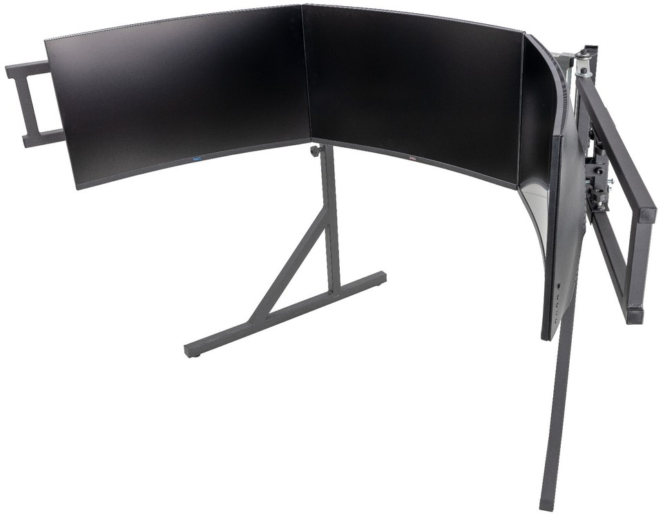 SimFab Triple Monitor Stand for Sim Racing and Flight Simulation, 24 ...