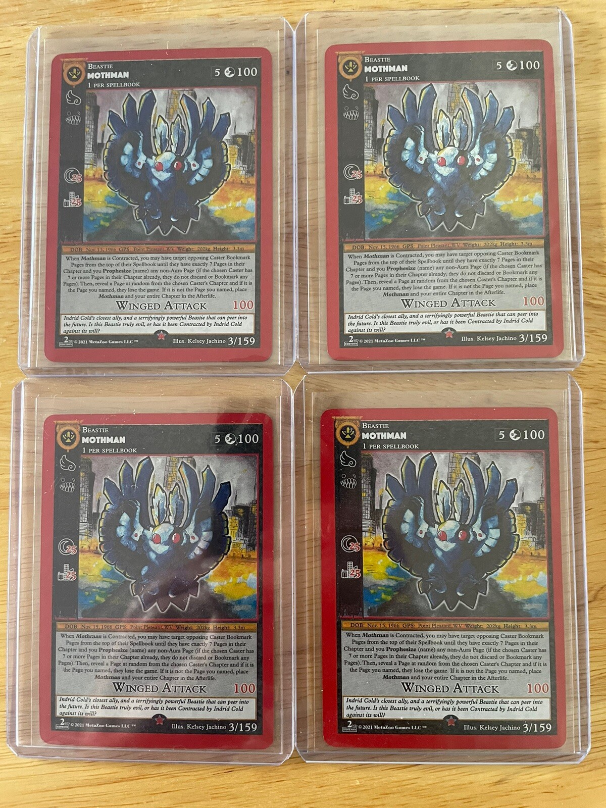 MetaZoo Cryptid Nation 2nd Edition Mothman Reverse Holo 3/159 - Lot Of ...