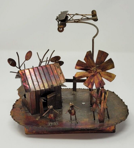VTG Copper Tin Windmill and Airplane Music Box Sankyo Japan WORKS | eBay