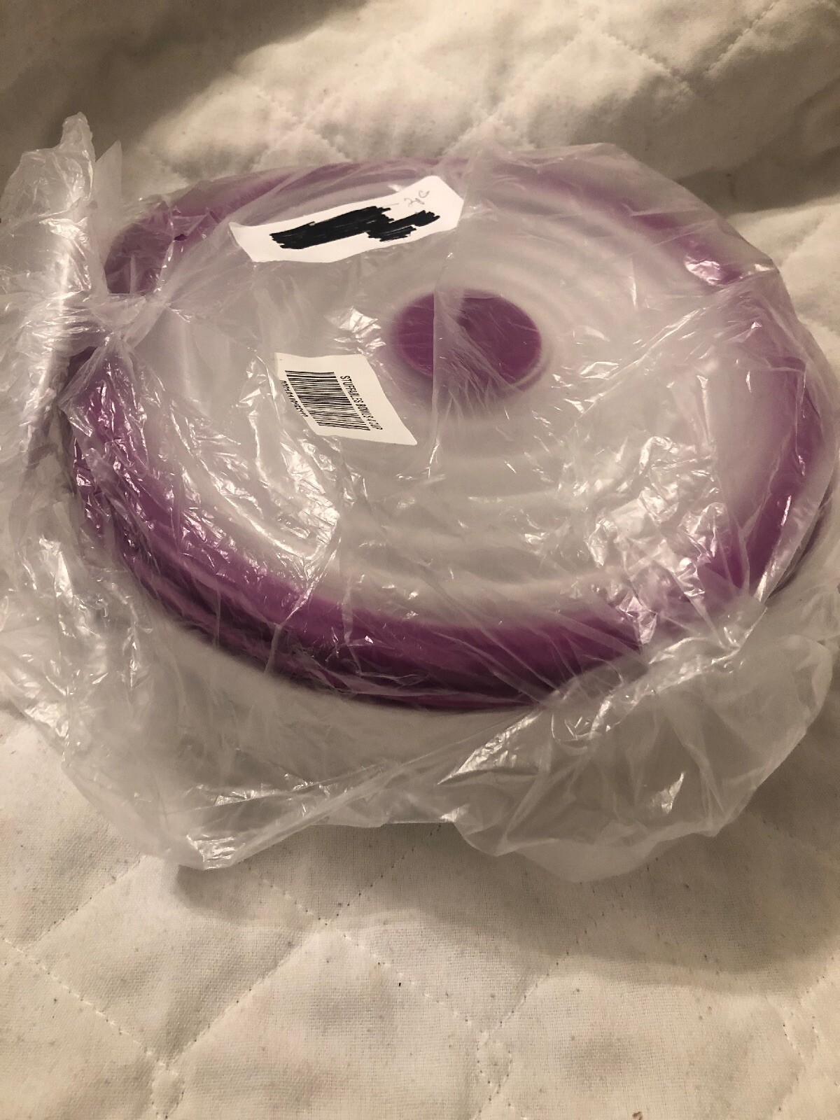 Tupperware Stuffables Bowls Set of Two Sheer 4 cup Bowls Purple Seals ...