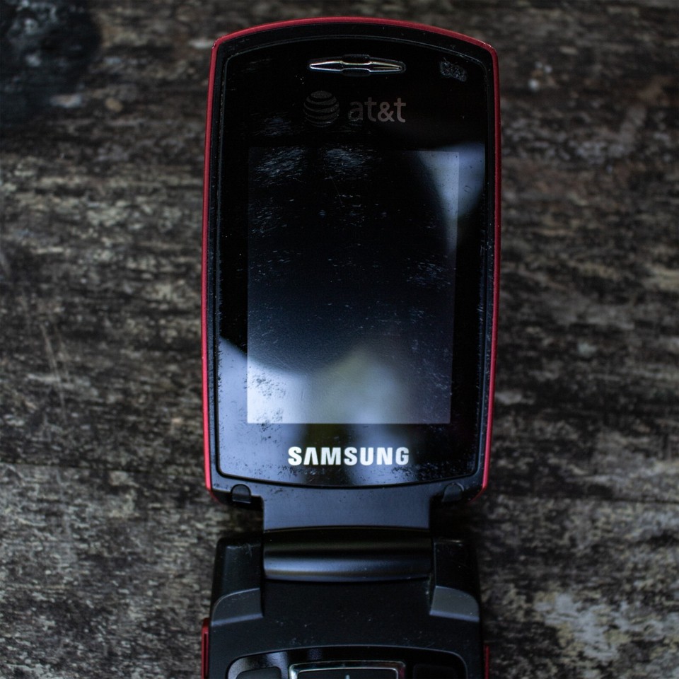 Vintage Samsung Model SGH-A707 Red Metallic Unlocked Android Cellular ...