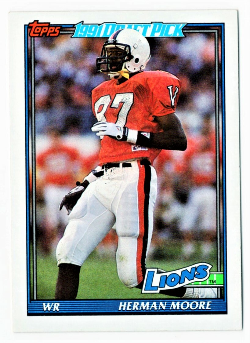 1991 Topps Herman Moore Rookie Detroit Lions #397 | eBay